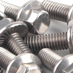 10pcs M6 Stainless Steel Hex Flange Screws Washer Head Bolts Fastener Hex Head With Flange(M6*16)