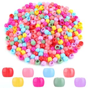 lusofie 300pcs mini claw clips hair,rainbow small hair clip colorful bead hair pins tiny plastic clips hair accessories for women girls kids(random color)