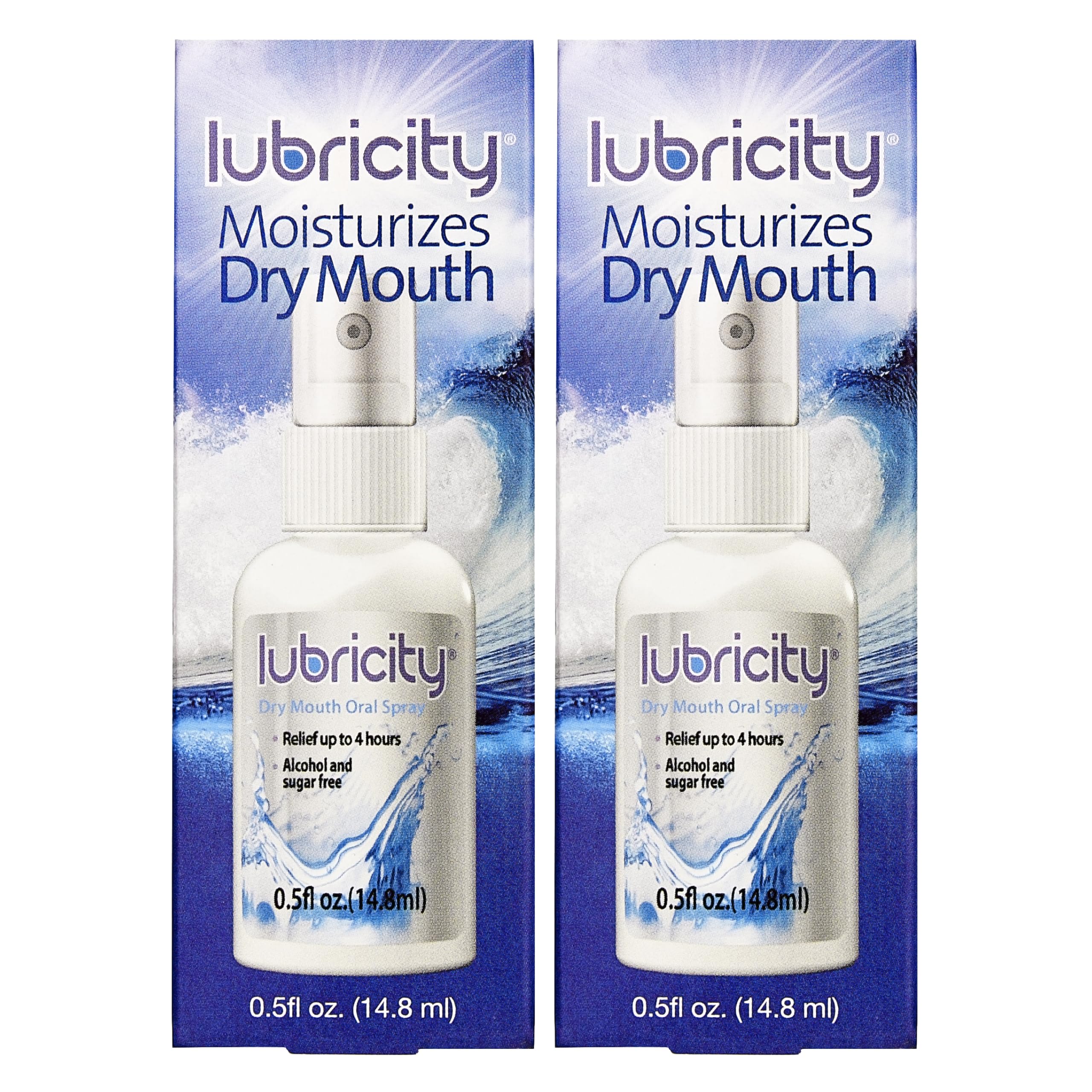 Lubricity Dry Mouth Oral Spray - 2 Piece Dry Mouth Products for Efficient Relief, Travel-Size Dry Mouth Spray, Mouth Moisturizer for Dry Mouth, Dry Mouth Remedies - 0.5 oz Each with Ilios Travel Cup