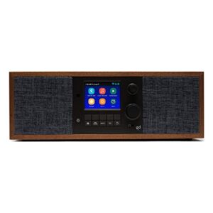 Grace Digital Mondo Elite Duo Smart Internet Radio, Bluetooth, Wi-Fi, 7-Day Alarm – Microphone Free (Walnut)