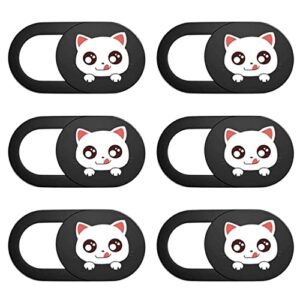 solustre tableta 6pcs thin tablet office privacy laptop lovely smartphone computer for animal sticker web camera anti ultra slide kitten pattern blocker slider lens cartoon cat camera slider