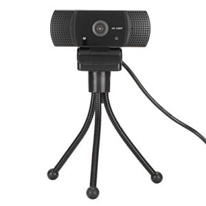 dusc hd webcam, webcam low light correction cmos sensor for video calling for conferencing(black)