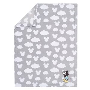 Lambs & Ivy Disney Baby Moonlight Mickey Mouse Gray Soft Fleece Baby Blanket