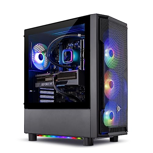 Skytech Gaming Shadow Gaming PC Desktop – AMD Ryzen 5 7600X 4.7 GHz, RTX 3060, 1TB NVME SSD, 32G DDR5 RGB, 600W Gold PSU, 240mm AIO, AC Wi-Fi, Windows 11 Home 64-bit