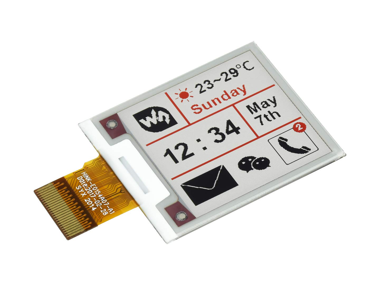 Waveshare 1.54inch E-Ink Raw Display, 1.54inch E-Ink raw Display， 200x200 Resolution