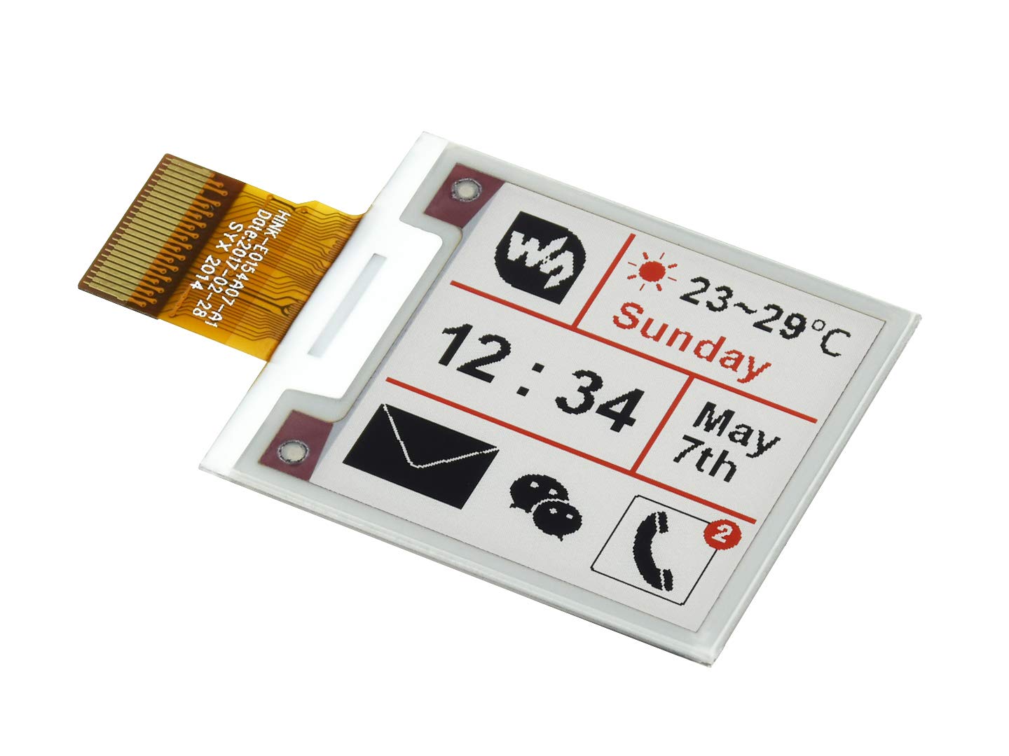 Waveshare 1.54inch E-Ink Raw Display, 1.54inch E-Ink raw Display， 200x200 Resolution