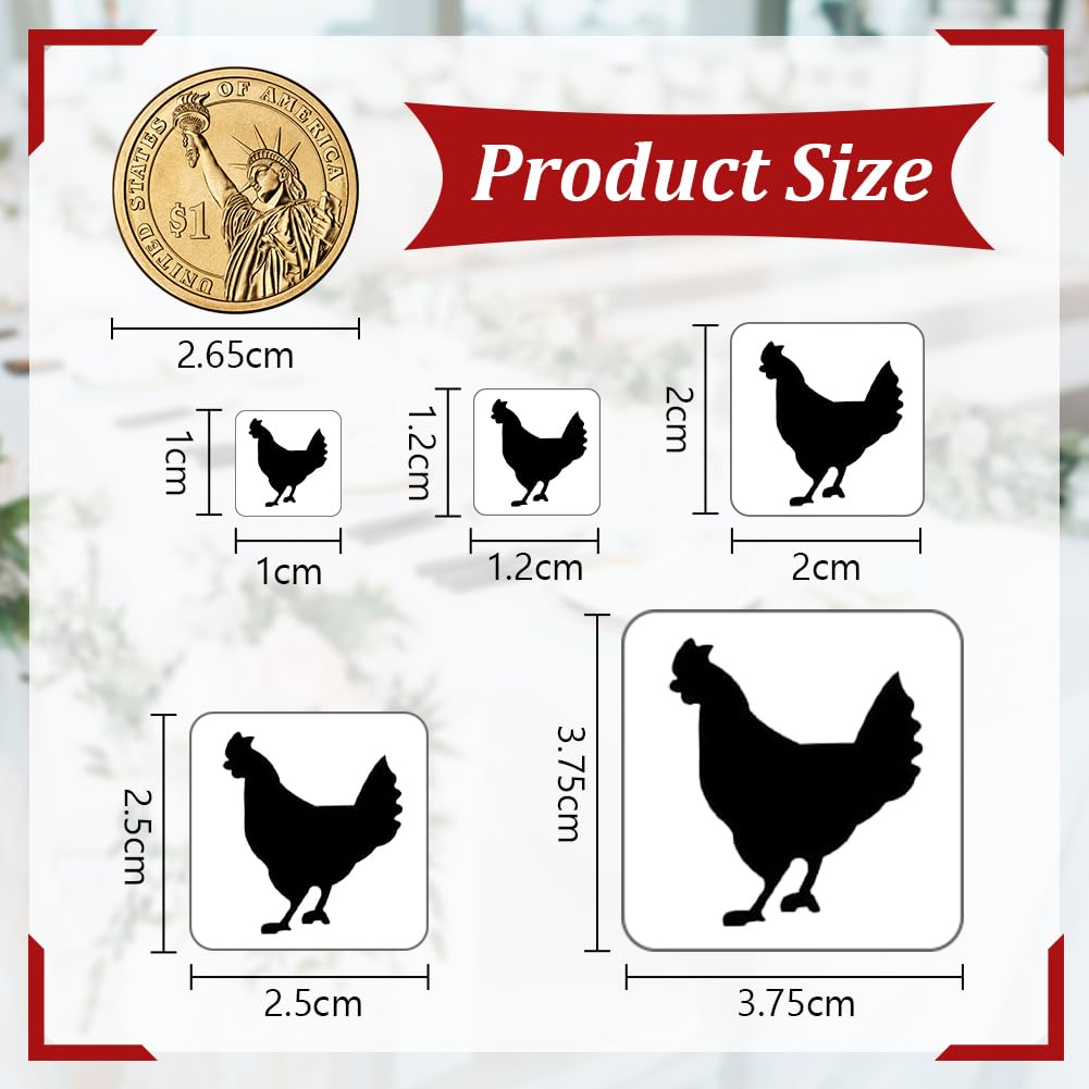 OLYCRAFT 2400Pcs 4 Styles Gold Meal Stickers 0.4 inch Cow/Fish/Chicken/Carrot Meal Choice Stickers Place Card Stickers Wedding Banquet Meal Indicator Stickers for Kitchen Sticker