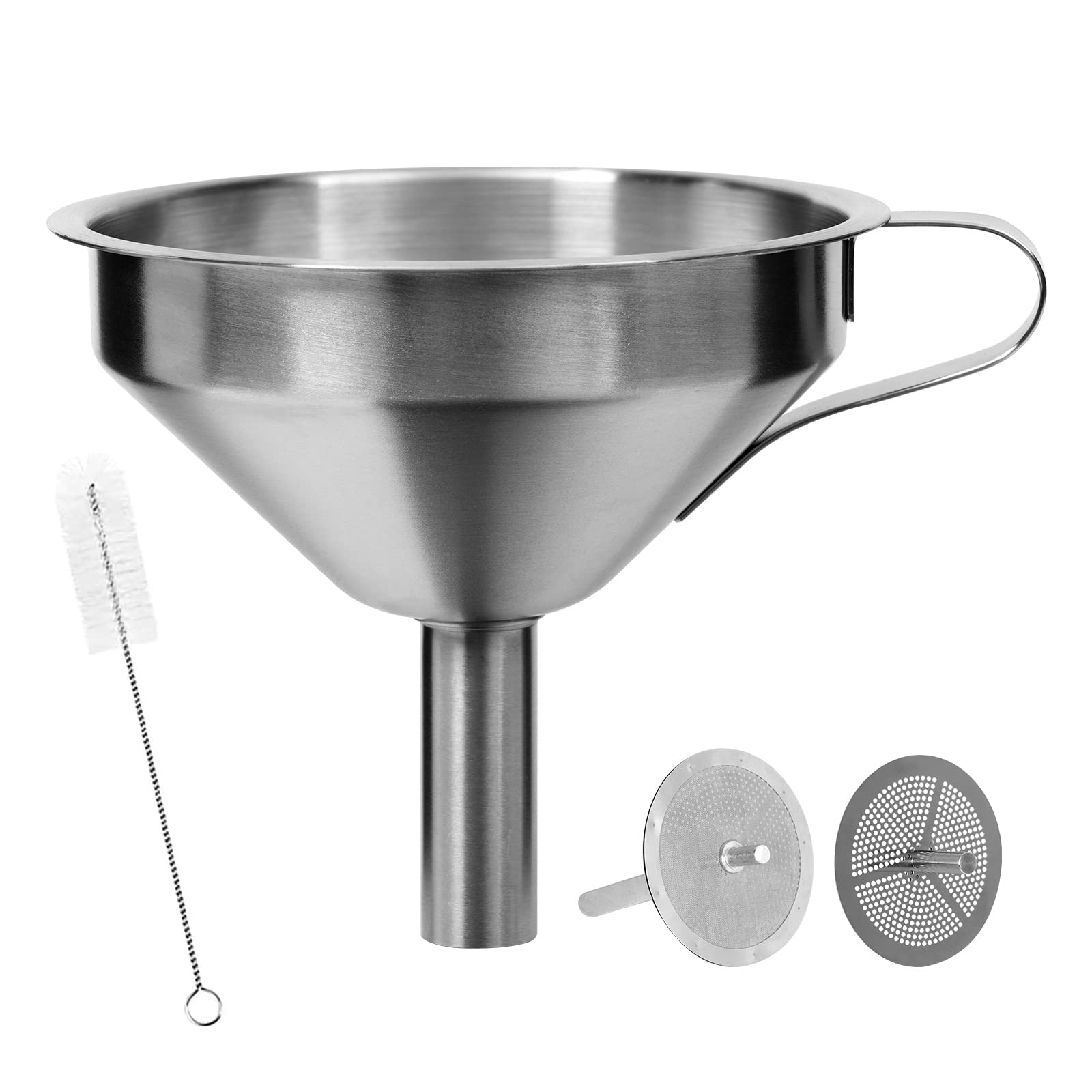 3D-Printer Resin Stainless-Steel Funnel Filter – with Detachable Resin Strainer, for Recycling or transferring uncured 3D-Printing Liquid，DOUMII