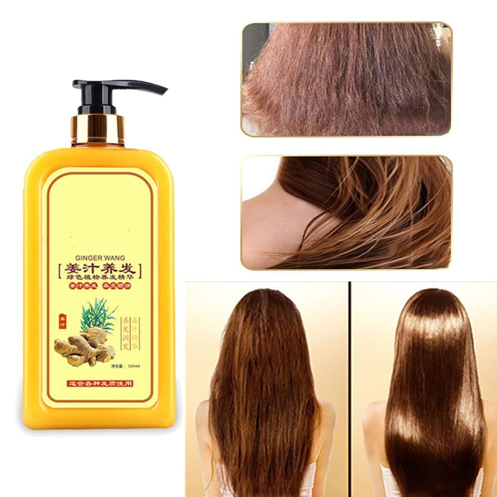 puraGinger Hair Reborn Anti Thinning Shampoo, Pura Ginger Hair Reborn Anti Thinning Shampoo, puraGinger HairReborn AntiThinning Shampoo, puraGinger Shampoo, for Hair Growth Hair Care (500ml Shampoo)