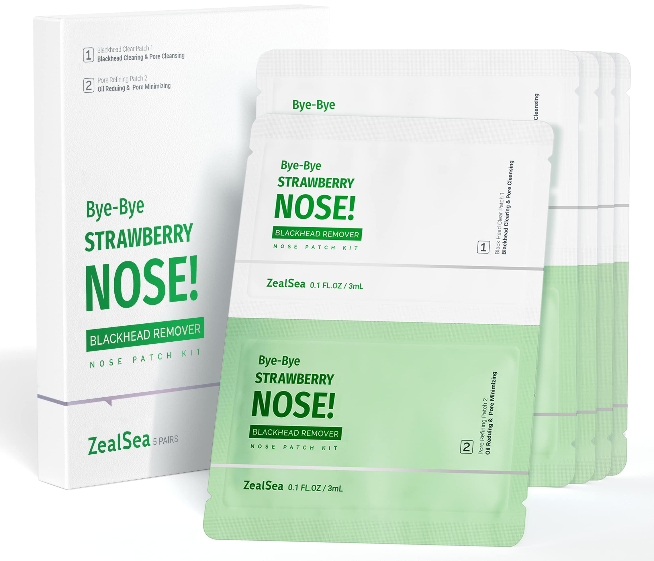 ZealSea New Blackhead Strips kit, Nose for Remover,Deep Cleaning Pore by Gently dissolve and export blackheads reject physical Tearing pore enlargement