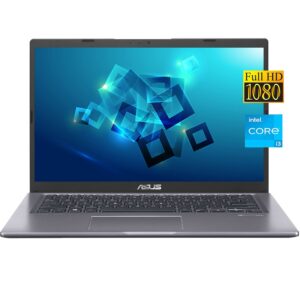 asus 2022 newest vivobook 14 laptop, 14 inch ips fhd display, intel core i3-1115g4, 8gb ram, 512gb ssd, fingerprint reader, wi-fi, bluetooth, windows 11 home in s mode, bundle with cefesfy accessory