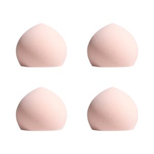 dab&glow ultra soft wet dry marshmallow makeup sponge set latex free mochi blender for foundation powder cream concealer bronzer blush perfect flawless airbrush finish, pink, 4 count (pack of 1)