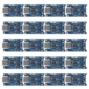 aediko 20pcs tp4056 type-c usb 5v 1a 18650 lithium battery charger module li-ion charging board tc4056a with dual protection function