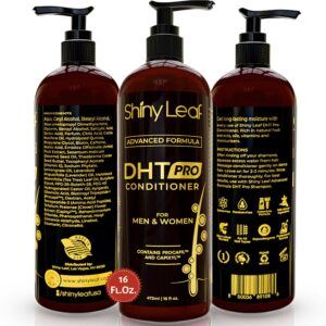 shiny leaf dht pro conditioner - dvanced formula with procapil and capixyl, dht blockers and natural extracts, hair loss conditioner for women and men, 16 fl. oz