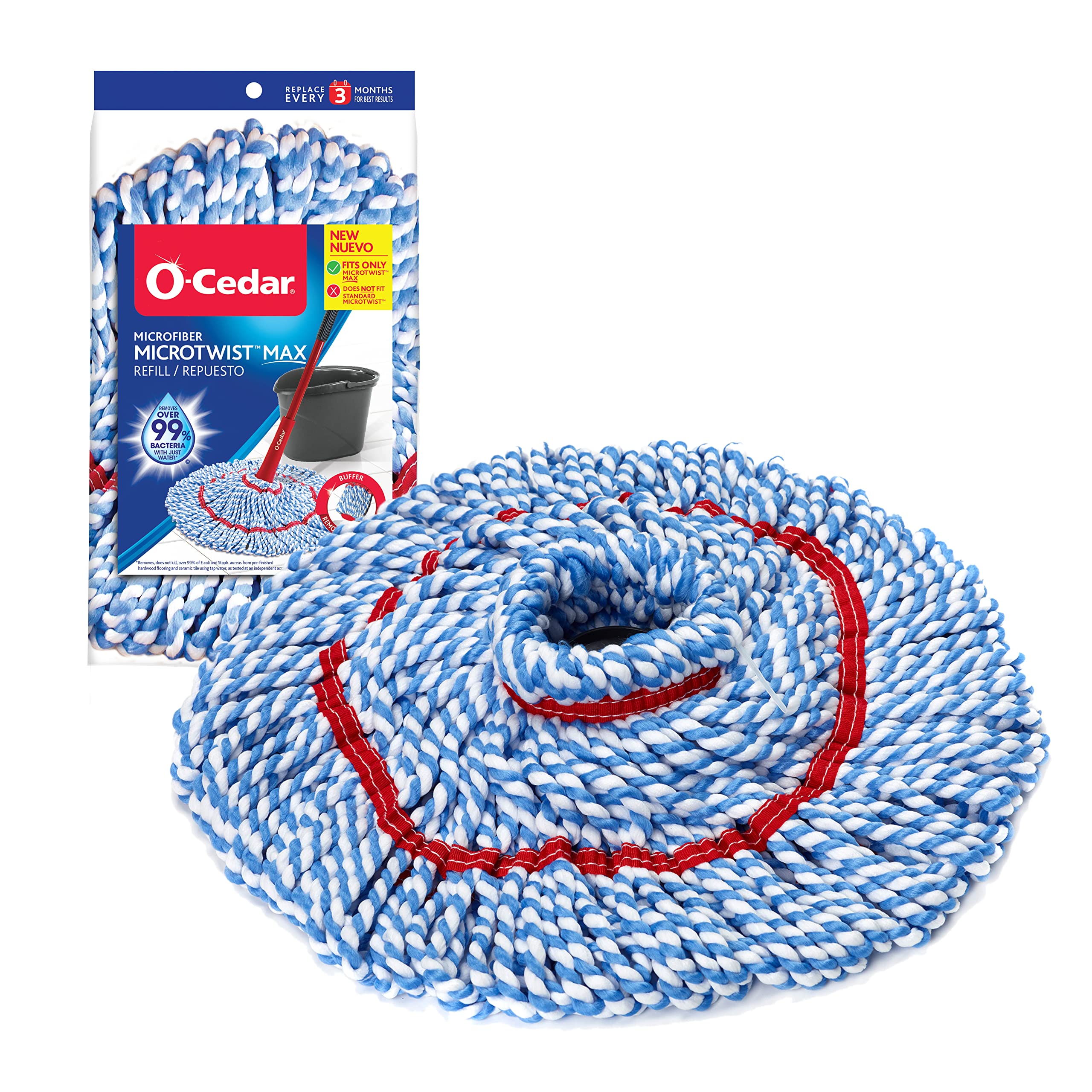 O-Cedar MicroTwist MAX Microfiber Refill (Pack of 12)