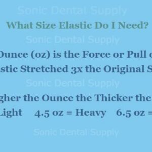 3/8 Inch Orthodontic Elastic Rubber Bands - 100 Pack - Clear Latex Free, Heavy 4.5 Ounce Small Rubberbands, Braces, Dreadlocks Hair Braids , Tooth Gap, Packaging, Crafts - Sonic Dental Supply - Made