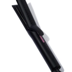 Trademark Beauty Airflow Styling Flat Iron, 2 in 1 Hair Straightener & Curler, Ceramic Plates, Tourmaline Coating, 360 Degree Air Vents, Sunny Styler - Black