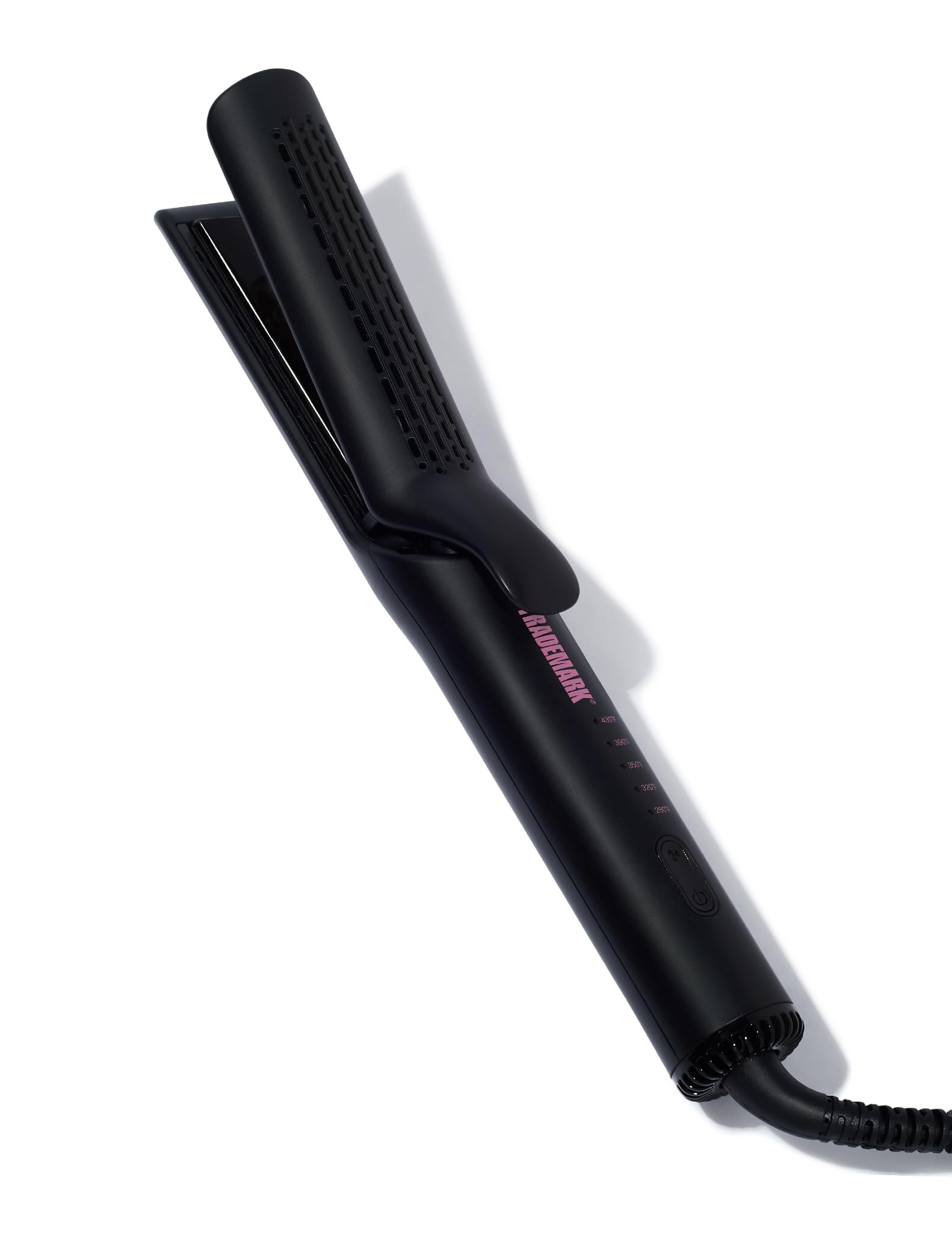 Trademark Beauty Airflow Styling Flat Iron, 2 in 1 Hair Straightener & Curler, Ceramic Plates, Tourmaline Coating, 360 Degree Air Vents, Sunny Styler - Black