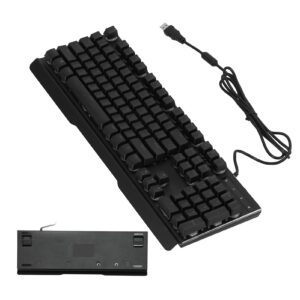 Mechanical Keyboard, Portable 104 Keys Wired Full‑Speed USB2.0 Port Gaming Keyboard with Double Injection Molding,for Computer Notebook