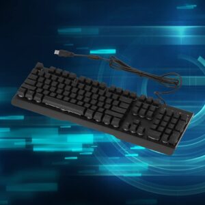 Mechanical Keyboard, Portable 104 Keys Wired Full‑Speed USB2.0 Port Gaming Keyboard with Double Injection Molding,for Computer Notebook