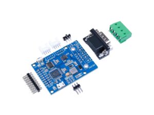 seeed studio canbed - arduino can-bus development kit, atmega32u4 with arduino leonardo bootloader, mcp2515 and mcp2551 can-bus controller and transceiver.