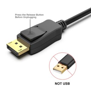 BENFEI [VESA Certified] DisplayPort to DisplayPort 6 Feet Cable 5 Pack, DP to DP Male to Male Cable Gold-Plated Cord, Supports 4K@60Hz, 2K@165Hz Compatible for Lenovo, Dell, HP, ASUS