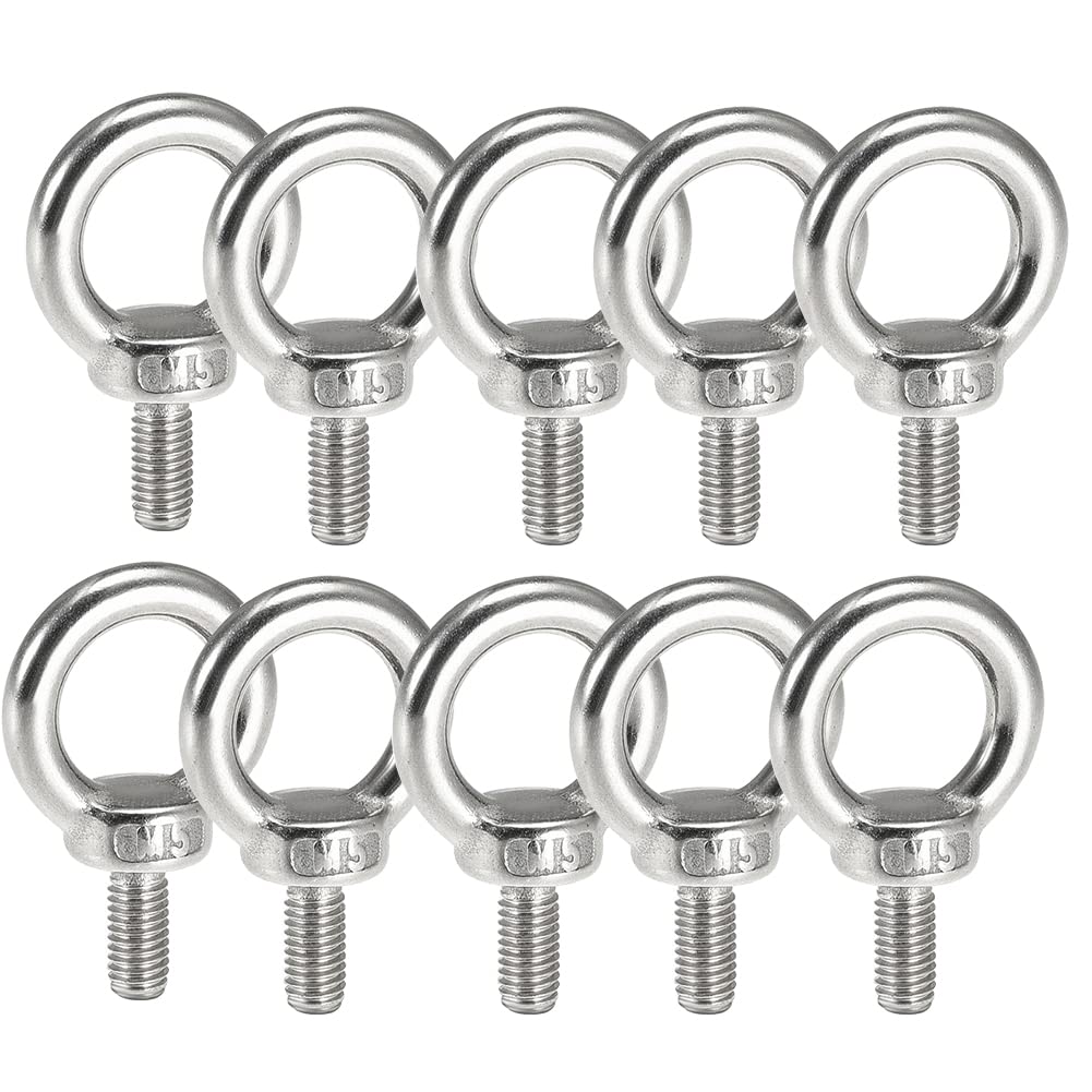 ciciTree 10Pcs M5*11mm Thread Lifting Eye Ring Bolt Screw ID13mm OD23mm