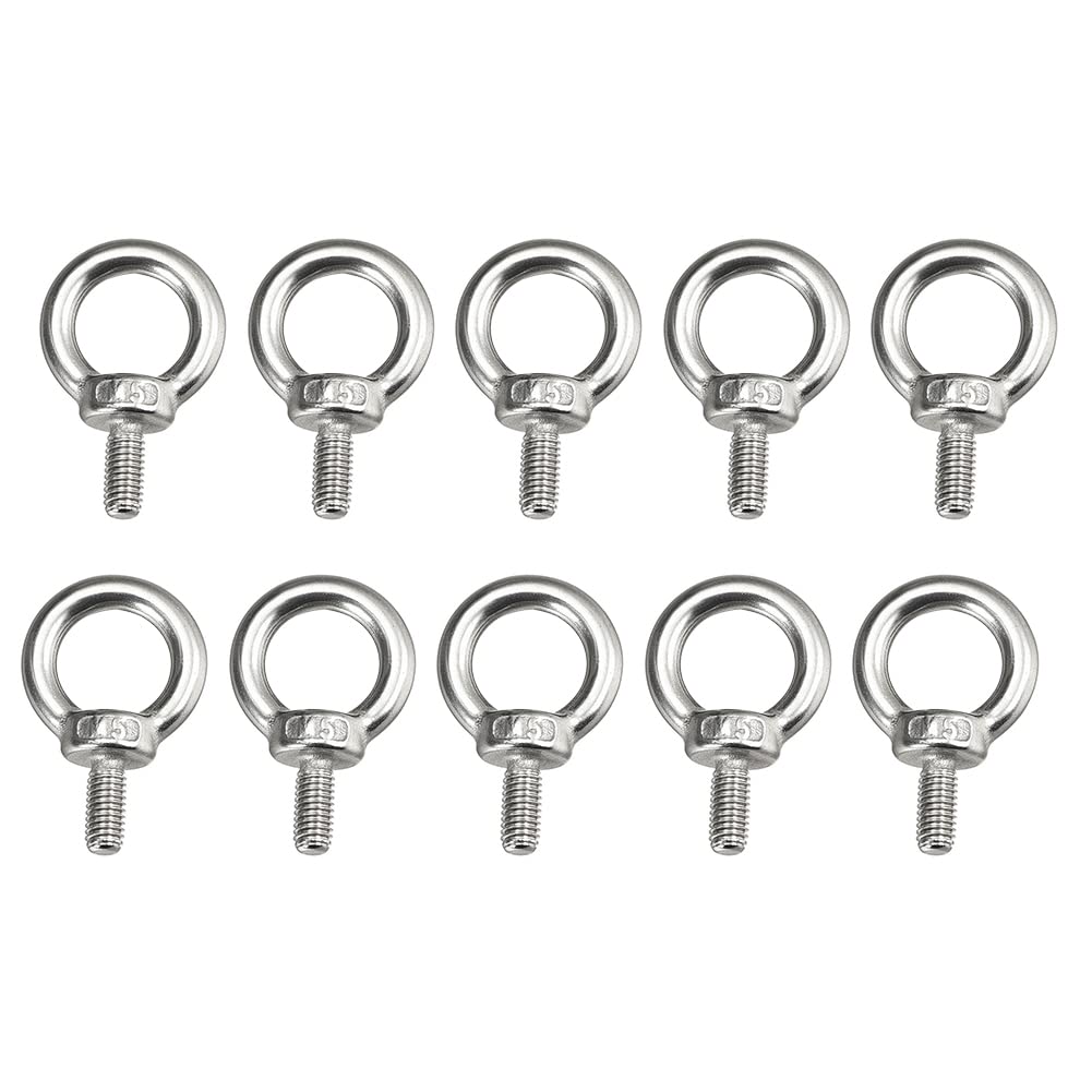 ciciTree 10Pcs M5*11mm Thread Lifting Eye Ring Bolt Screw ID13mm OD23mm