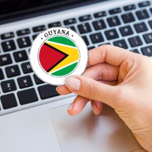 100 pcs guyana flag stickers for kids guyana patriotic stickers popular country city souvenir labels stickers for water bottles laptop computer envelope seals & goodie bags,1.5 inch