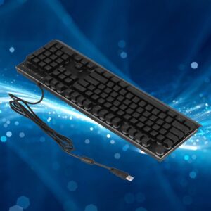 Mechanical Keyboard, Portable 104 Keys Wired Full‑Speed USB2.0 Port Gaming Keyboard with Double Injection Molding,for Computer Notebook