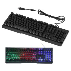 mechanical keyboard, portable 104 keys wired full‑speed usb2.0 port gaming keyboard with double injection molding,for computer notebook