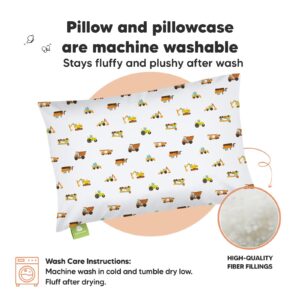 KeaBabies Toddler Pillow with Pillowcase Toddler Pillowcase for 13X18 Pillow - 13x18 My Little Dreamy Pillow - Organic Toddler Pillow Case for Boy, Kids