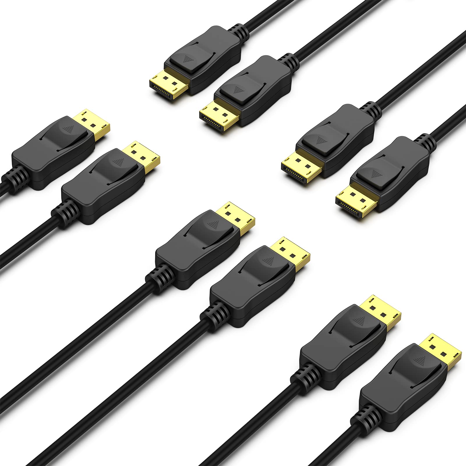 BENFEI [VESA Certified] DisplayPort to DisplayPort 6 Feet Cable 5 Pack, DP to DP Male to Male Cable Gold-Plated Cord, Supports 4K@60Hz, 2K@165Hz Compatible for Lenovo, Dell, HP, ASUS