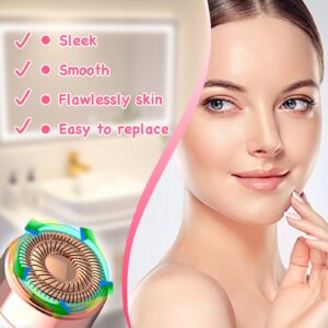 Tuliyet Flawless replacement heads, Women Facial Hair Remover Replacement Heads Generation 2 for Finishing Touch Flawless Facial Hair Removal Tool for Face, Double Halo Painless and Smooth