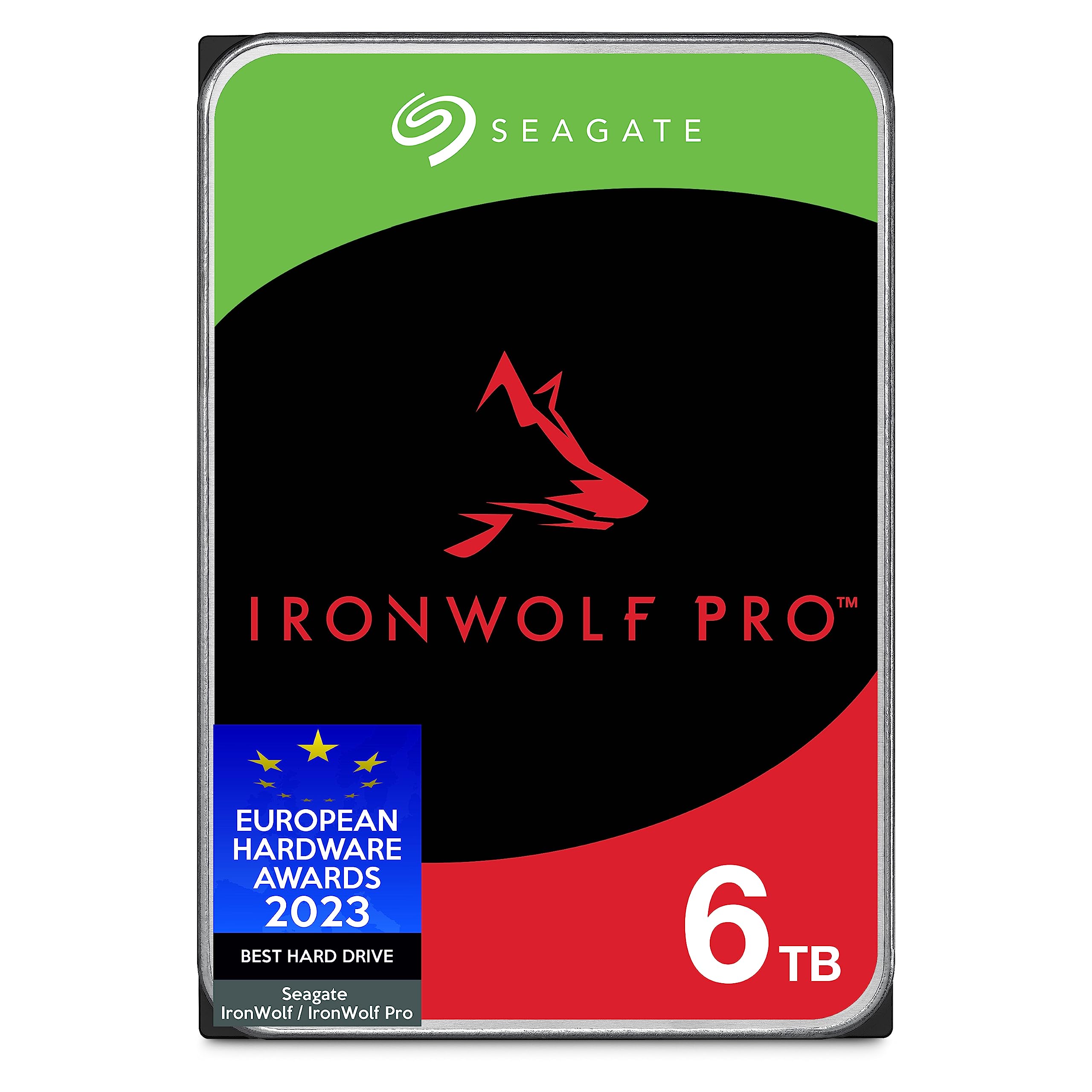 Seagate IronWolf Pro, 6 TB, Internal Hard Drive, NAS, 3.5 Inch, SATA, 6GB/s, 7200 RPM, 256MB Cache, for RAID Network Attached Storage, FFP (ST6000NTZ01)