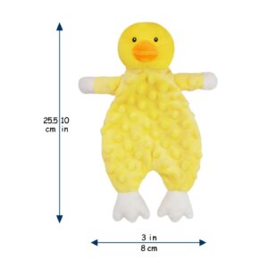 Doindute Baby Yellow Duck Soft Stuffed Animal Security Blanket, Plush Duck Character Lovey Blanket, Baby Shower/Nursery Gift, Newborn Infant Toddler Snuggle Blankie for Boys Girls, 10 Inches