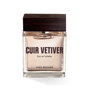 yves rocher eau de toilette for men - cuir vetiver, 50 ml./1.7 fl.oz.