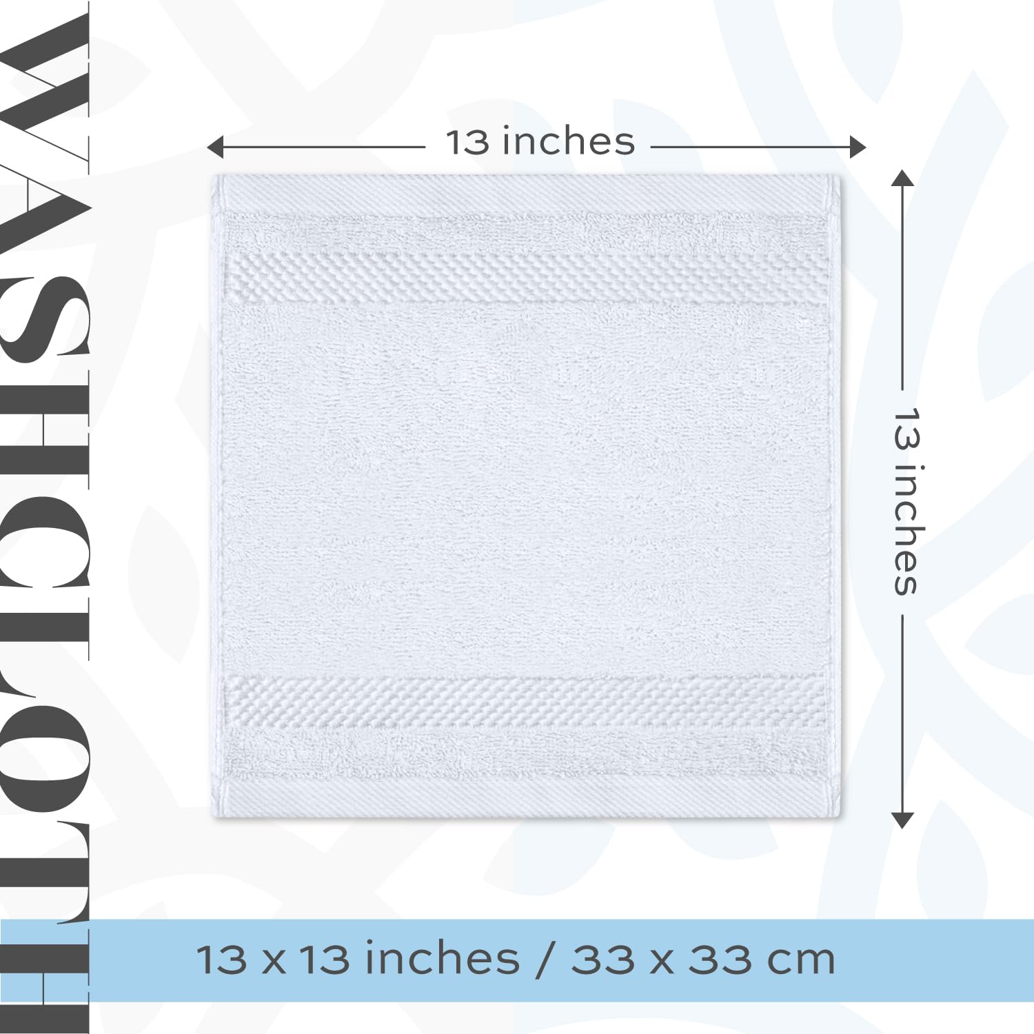 White Classic 2 Luxury White Bath Mats 22 x 34 and 12 Luxury White Washcloths 13 x 13 | Cotton, Highly Absorbent and Quick Dry for Hotels, Spa and Bathroom