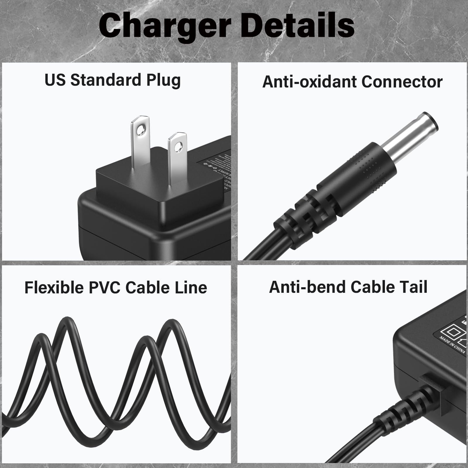 Fit for Hypervolt Massage Gun 53000-001-00 HPI5300000100#53000 001-00 Charger Power Cord with UL Fit for Hyperice 4200003800 SK03T12600100W2 Ac Dc Adapter Replacement