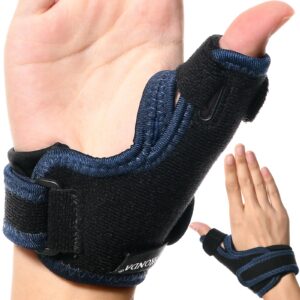 viskonda thumb brace - thumb spica splint - cmc joint thumb support brace for pain relief,arthritis,de quervain's tendonitis,sprains,strains,trigger thumb immobilizer,left or right hands(medium)