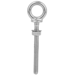 jerliflyer long eye bolt, 316 stainless steel smooth edge heavy duty long eye bolt screw loop hole lightweight lifting long eye bolt for ships, trucks, caravan(zws6705-6)