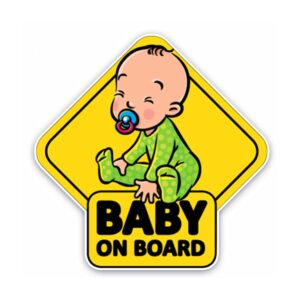 baby board sign sticker for car baby in car decal baby kids safety signs stickers baby car sticker baby car decal reflective kids safety warning (style 2)