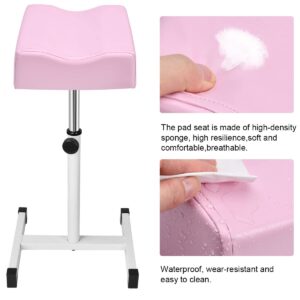 Pedicure Manicure Footrest, Adjustable Height with Soft Cushion Pedicure Stool Non-Slip, Pedicure Nail Equipment for Salon Spa Beauty,Pink