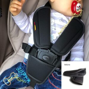 baixikly 2 Piece Car Seat Strap Pads Car Seat Straps Shoulder Covers for Baby Kids Seat Belt Covers for All Baby Stroller Harness Covers