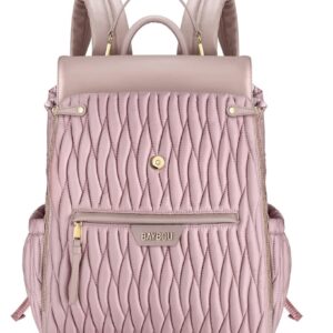 Baybou Diaper Bag Backpack Large Capacity, Waterproof, and Multifunctional Baby Essentials Travel Bag with Changing Pad and Stroller Straps, Blush Pink