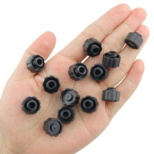 ITROLLE 100PCS No Needle Luer Lock Caps Syringe Luer Lock Cap for Feeding Tubes Lab Supplies, Black (100 pcs/pack)