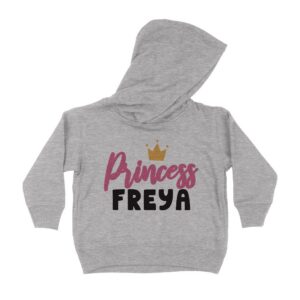 princess freya kids hoodie sweatshirt toddler 5t heather grey