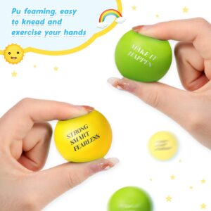 72 Pcs Motivational Stress Balls Colorful Foam Balls Inspirational Stress Relief Balls for Adults Kids Hand Exercise Stress Balls Anxiety Balls Fidget Toys for Motivating Encouraging (Fresh Colors)