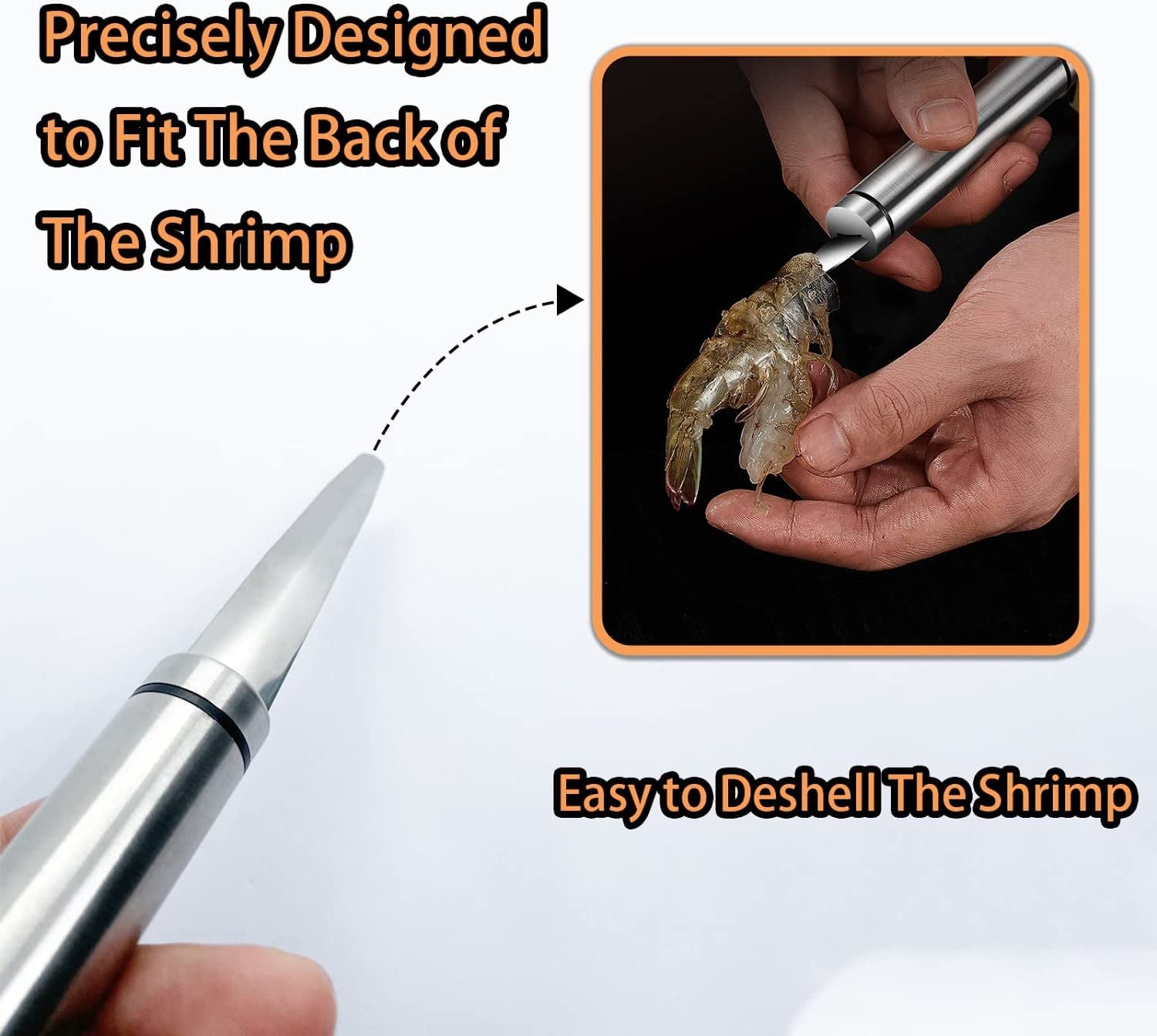 (2psc) 5 in 1 Multifunctional Shrimp Line Fish Maw Knife, 2022 New Stainless Steel Shrimp Cutter, Shrimp Peeling Tool Portable Shrimp Line Removal,Seafood Knives Kitchen Tool, (SSEP-452)