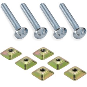 4 pcs anti-theft post attachment kit sign mounting hardware for u channel post, sign post mounting bolts and nuts,2.5" bolt